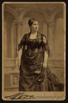 Three-quarter length portrait of Mary Bowen Holt, standing, facing ...