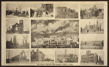 Montage of photographs of the Great Chelsea Fire, Chelsea, Mass., Apr ...